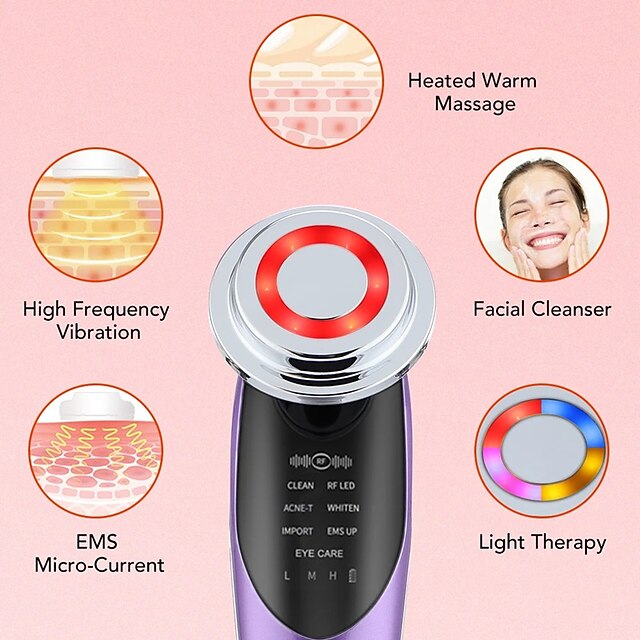 7 in 1 Facial Lifting Device EMS Radiofrequency Micro Current ...