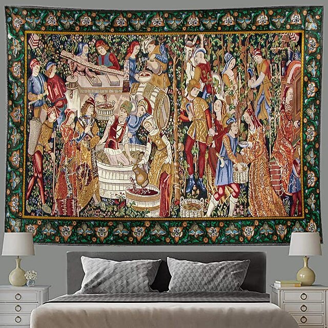 Medieval Lady Hanging Tapestry Wall Art Large Tapestry Mural Decor ...