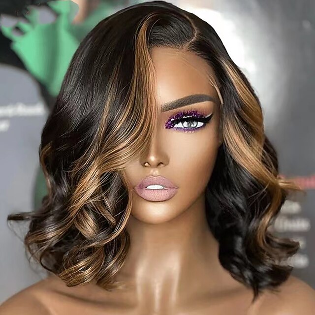 Remy Human Hair 13x4 Lace Front Wig Free Part Brazilian Hair Body Wave Black Wig 150% Density ...