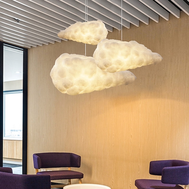 LED Pendant Light Hanging Cloud Light Kids Room Light Fixture Modern ...
