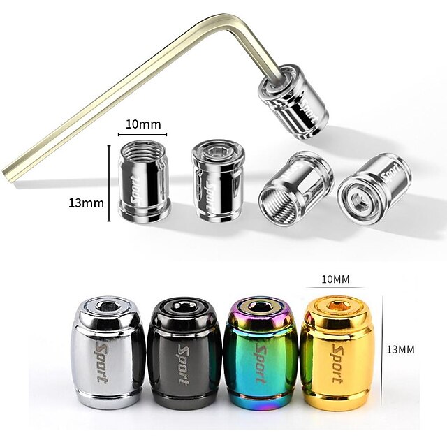 StarFire 4pcs Anti-Theft Tire Valve Caps - Sport Style Zinc Alloy Valve ...
