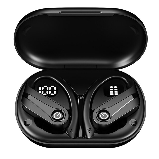 YYK-Q63 True Wireless Headphones TWS Earbuds Ear Hook Bluetooth 5.3 Smart Touch Control LED ...