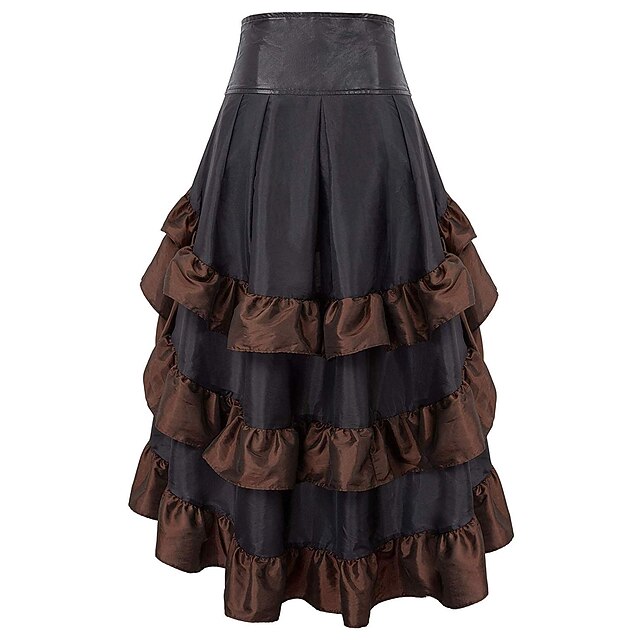 Retro vintage Middeleeuws Renaissance Rok Korset Piraat Kostuum Dames ...