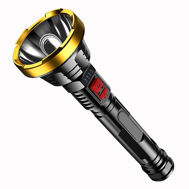 Big New Wick Strong Light Flashlight USB Rechargeable Tactical Hunting ...