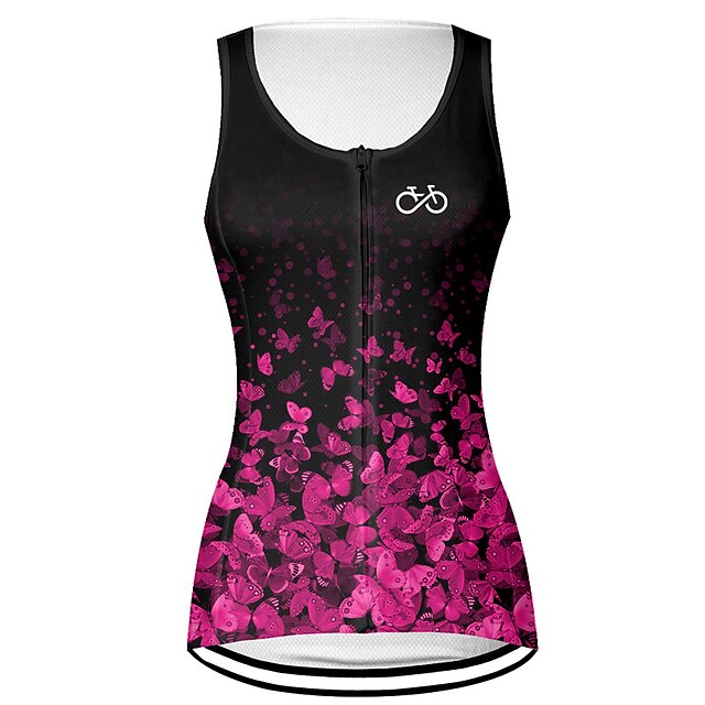 Women's Cycling Vest Cycling Jersey Graphic Butterfly Sleeveless Bike ...