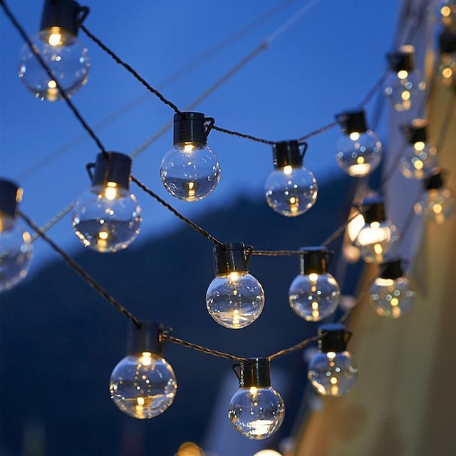 utomhus camping lampslinga stora glödlampor 5m-20leds 6.5m-30leds ...