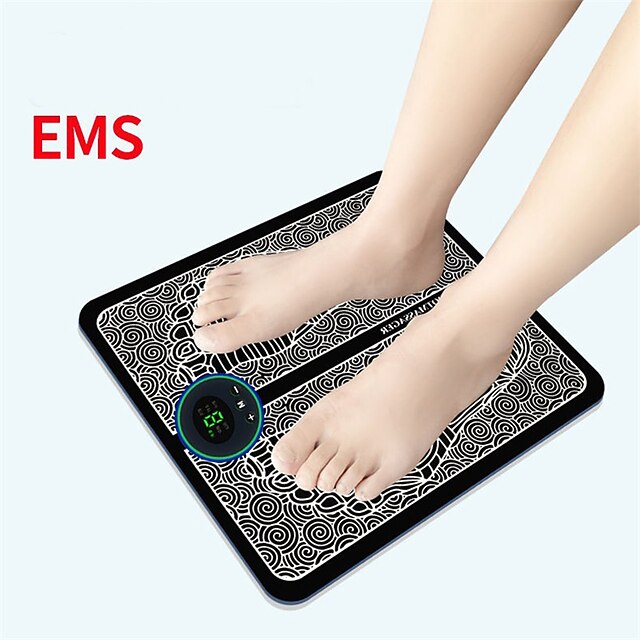EMS Pulse Electric Foot Massager Foot Therapy Machine Foot Pad Intelligent Acupuncture Foot ...