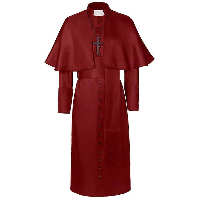 Retro Vintage Medieval Renaissance Cosplay Costume Plus Size Priests ...