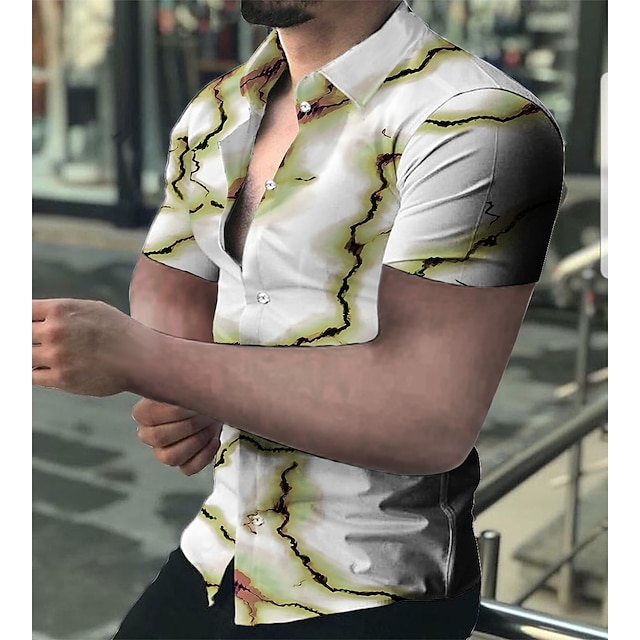 Men's Lightning Shirt Long Sleeve Fashion Designer Casual Outdoor ...