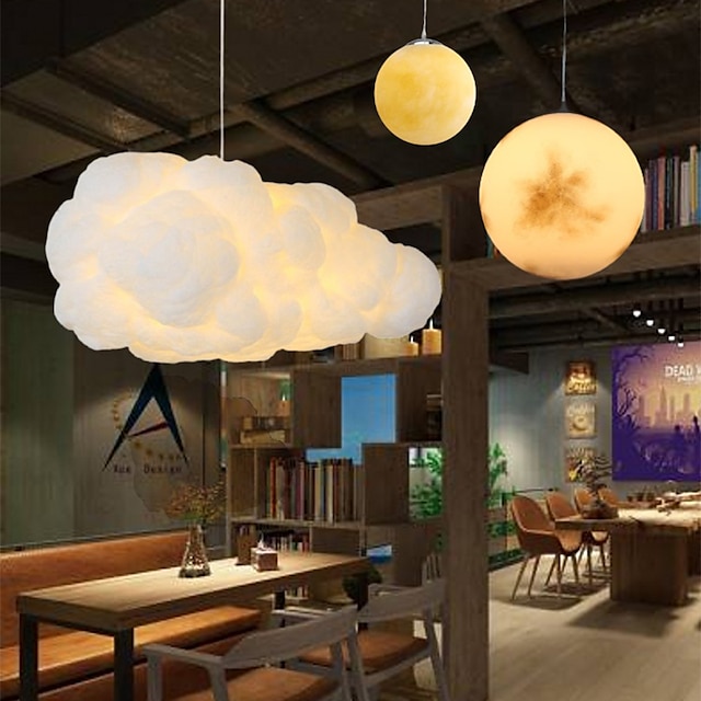 LED Pendant Light Hanging Cloud Light Kids Room Light Fixture Modern ...
