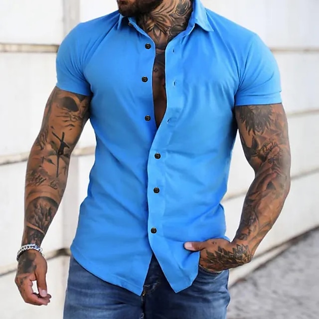 Men's Shirt Summer Shirt Casual Shirt Button Up Shirt Untucked Shirts ...