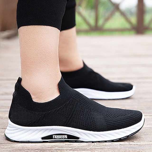 Men's Sneakers Slip On Running Shoes Non-slip Cushioning Breathable ...