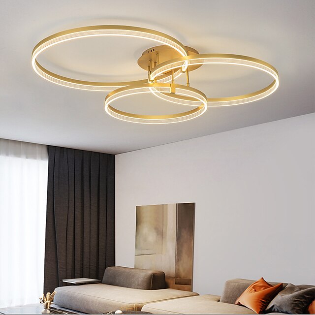 LED Ceiling Light 30+40+50cm 3-Light Ring Circle Design Dimmable ...