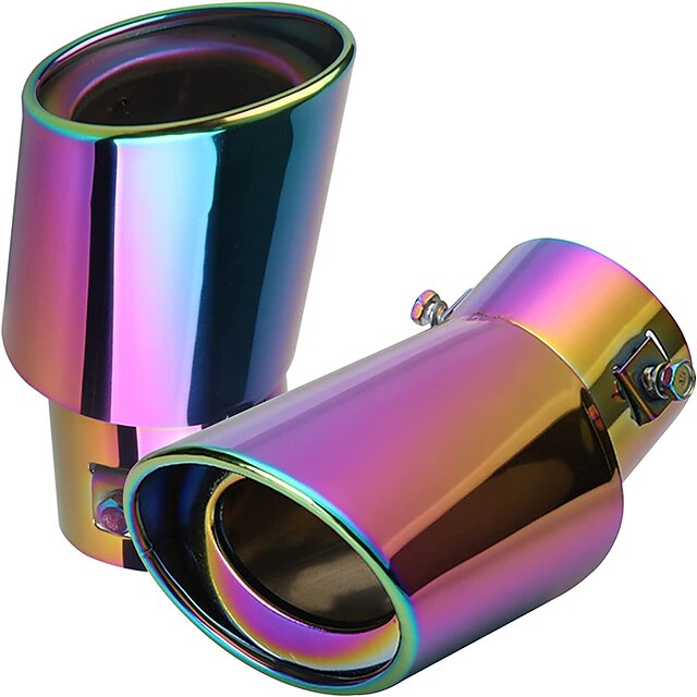 Stainless Steel Car Exhaust Tip - Universal Chrome-Plated Tailpipe, Car ...