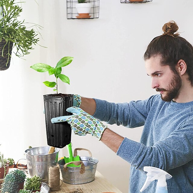 20Pcs Tall Tree Pots,Plastic Deep Nursery Treepots, Seedling Flower ...