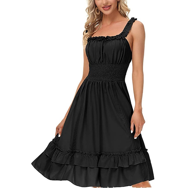 Lady Retro Vintage Medieval Renaissance Dress Chemise OverDress Women's ...