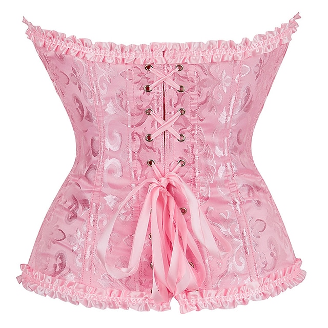 Rococo Punk & Gothic Medieval Overbust Corset Lingerie Bustier Zip-Up ...