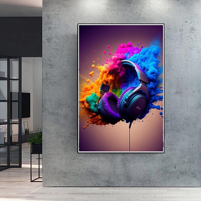 80s 90s wall art kolorowy neon kontroler do gier plakat na płótnie ...