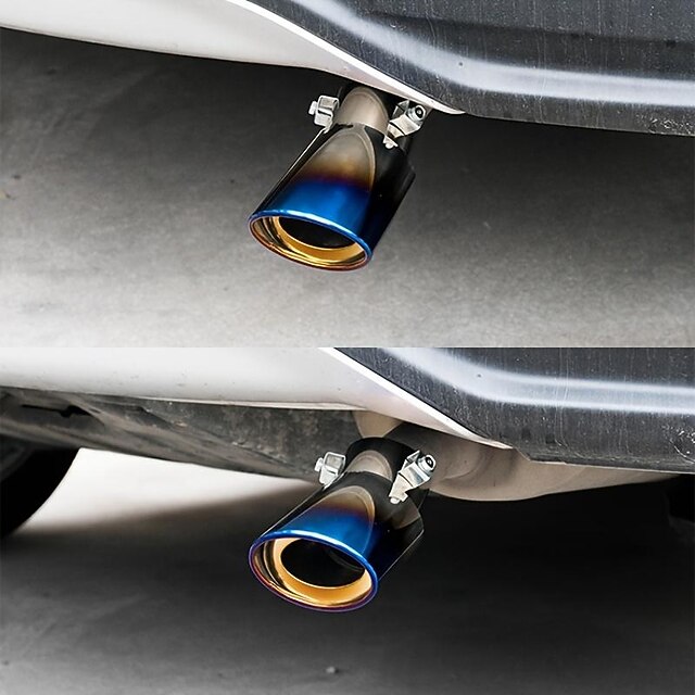 Stainless Steel Car Exhaust Tip - Universal Chrome-Plated Tailpipe, Car ...