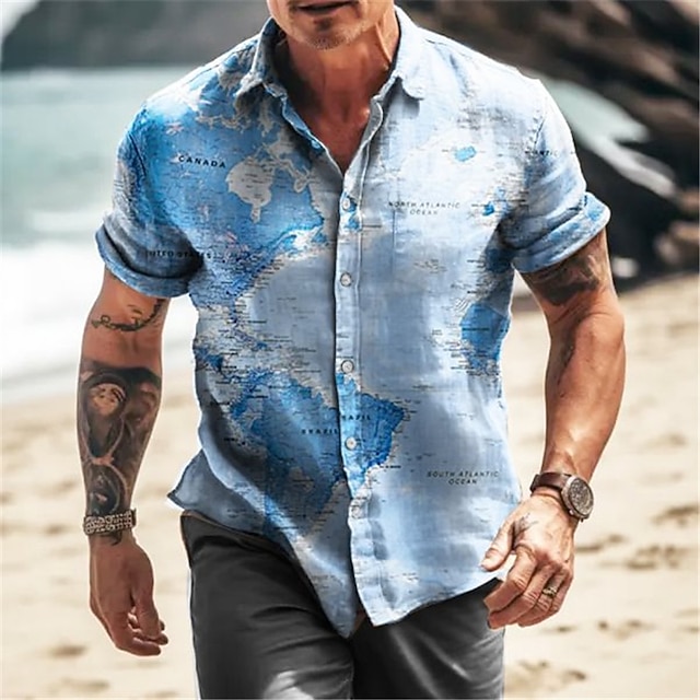 American Independence Day Men's Vintage American Flag Shirt Button Up ...