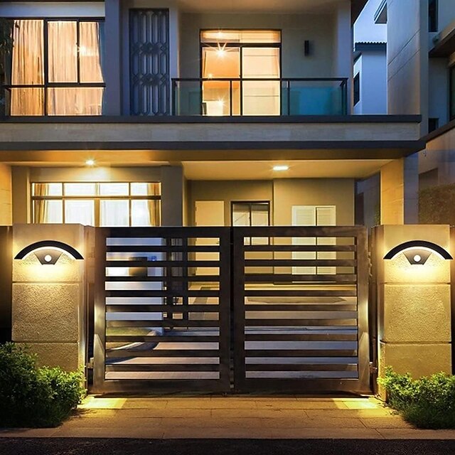 Aplică led de perete exterior 24w cu senzor de mișcare ip65 control ...