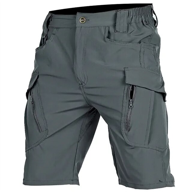 Men's Tactical Shorts Cargo Shorts Zipper Pocket Plain Waterproof Breathable Outdoor Daily Going ...