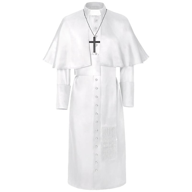 Retro Vintage Medieval Renaissance Cosplay Costume Plus Size Priests ...