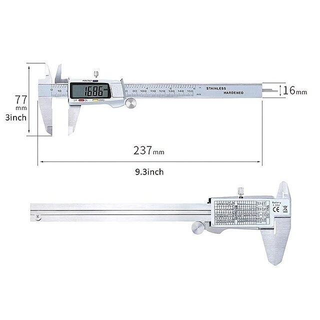 High Precision Digital Display Caliper 0-150 Mm Measuring Tools Metal ...