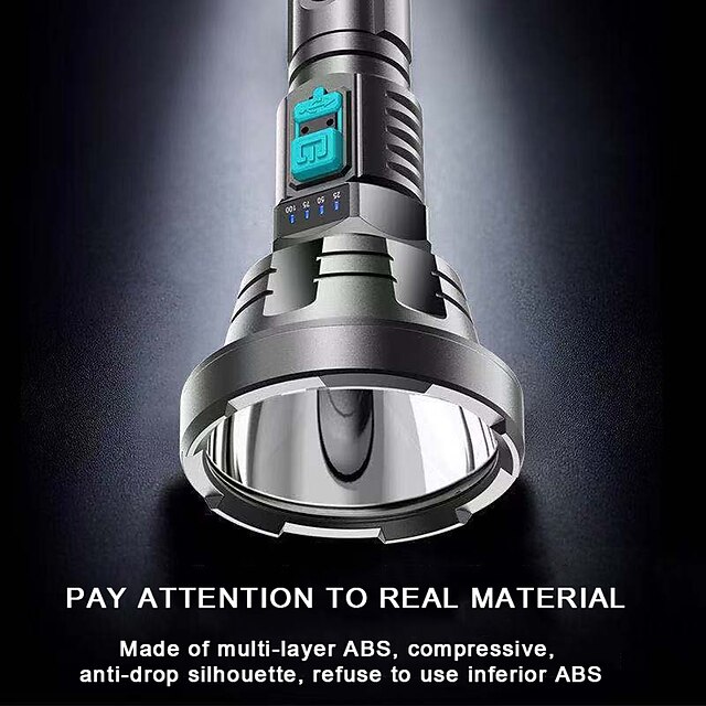 Big New Wick Strong Light Flashlight USB Rechargeable Tactical Hunting ...