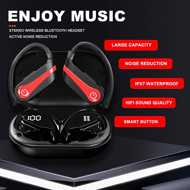YYK-Q63 True Wireless Headphones TWS Earbuds Ear Hook Bluetooth 5.3 ...
