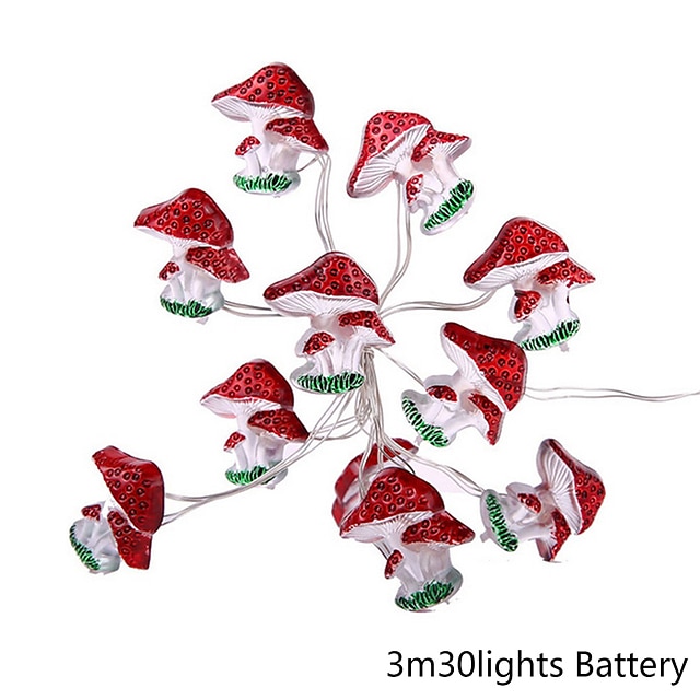 Mushroom Decor Cottagecore Room Decor Mushroom String Lights Battery Powered Mushroom Fairy ...