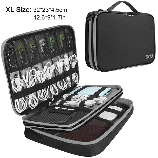 Portable Electronic Accessories Travel case,Cable Organizer Bag Gadget ...
