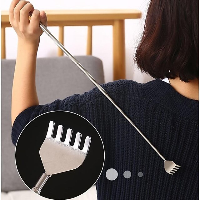 Adjustable Back Scratcher Stainless Steel Back Telescopic Portable ...
