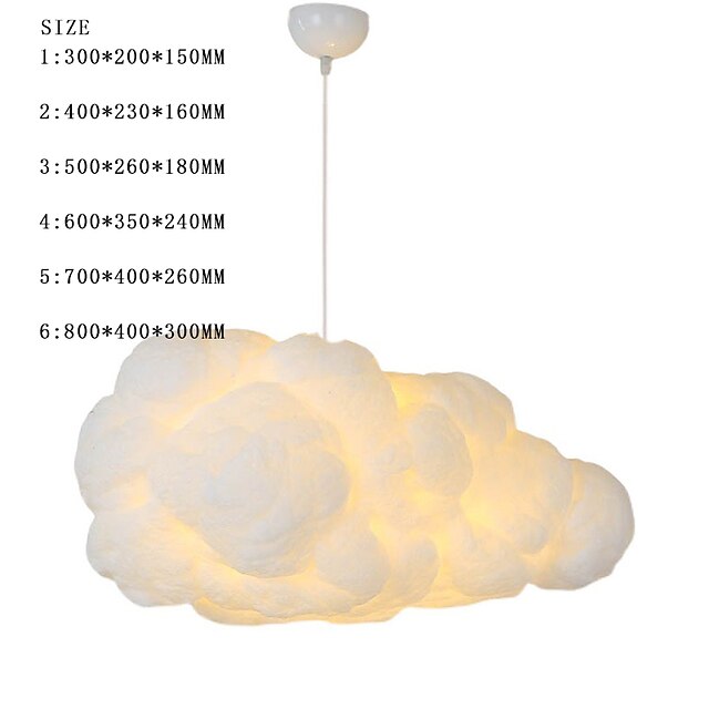 LED Pendant Light Hanging Cloud Light Kids Room Light Fixture Modern ...