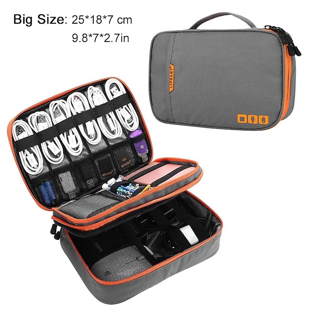 Portable Electronic Accessories Travel case,Cable Organizer Bag Gadget ...