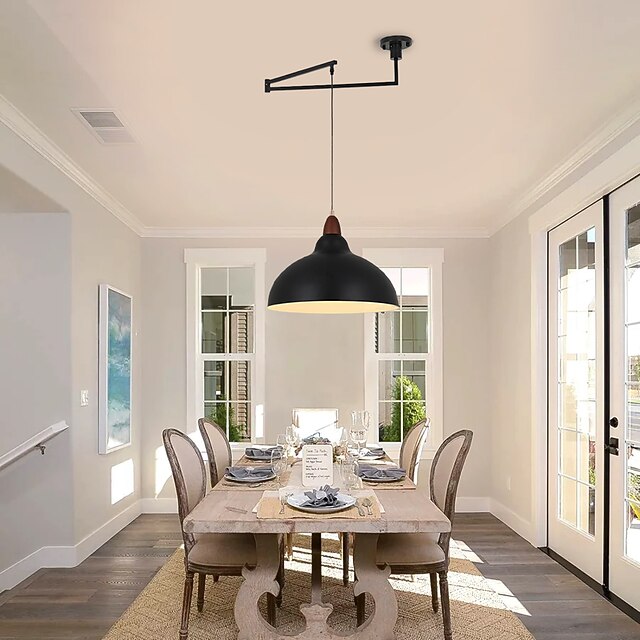 LED Pendant Light Industrial Pendant Light Fixture Swing Arm Hanging ...