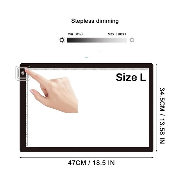 LED Light Pad Artist Light Box Table Tracing Drawing Board Pad Painting ...