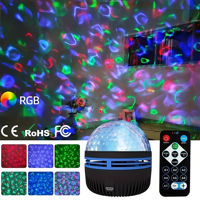 LED Starry Sky Projection Light Mini Remote Control Projector USB Plug ...