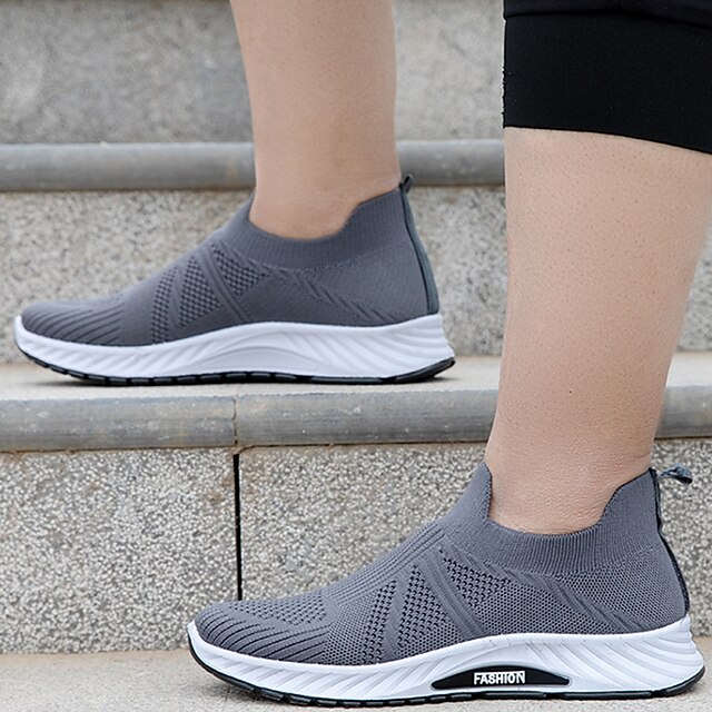 Men's Sneakers Slip On Running Shoes Non-slip Cushioning Breathable ...