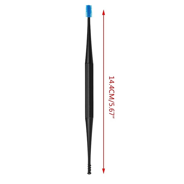 2pcs Double-Sided Earpick Soft Silicone Spiral Rotating Ear Wax Cleaner ...