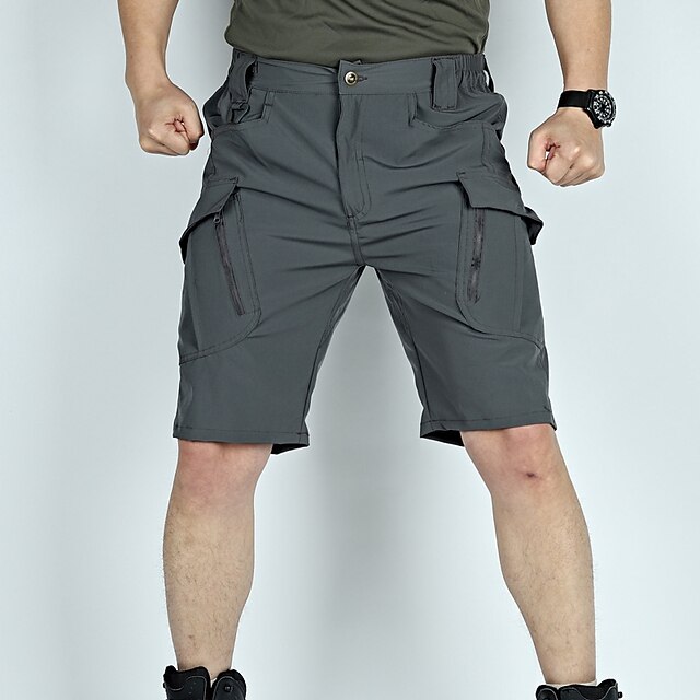 Men's Tactical Shorts Cargo Shorts Zipper Pocket Plain Waterproof ...