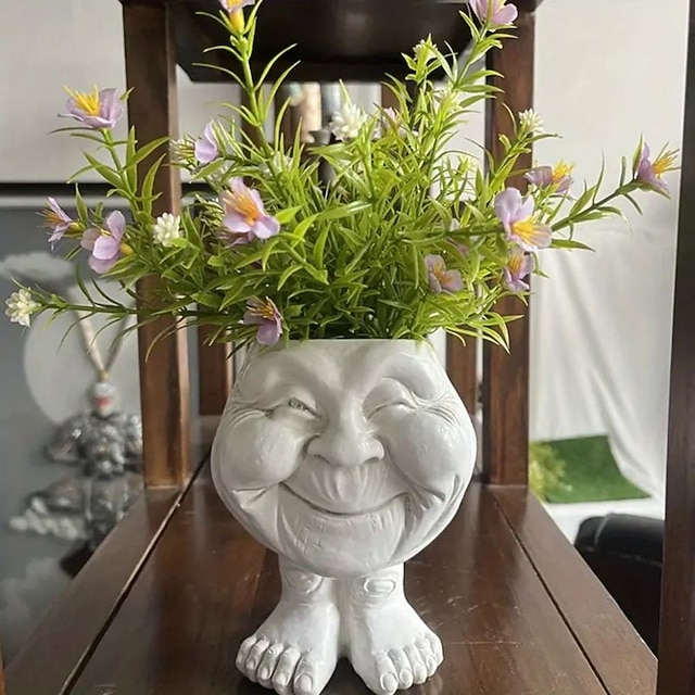 Face Planters, Muggle Head Planter Face Flower Pot Resin Garden ...