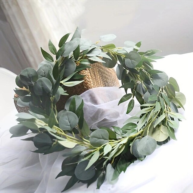 Artificial Eucalyptus Garland Plant, Faux Hanging Eucalyptus Vines ...