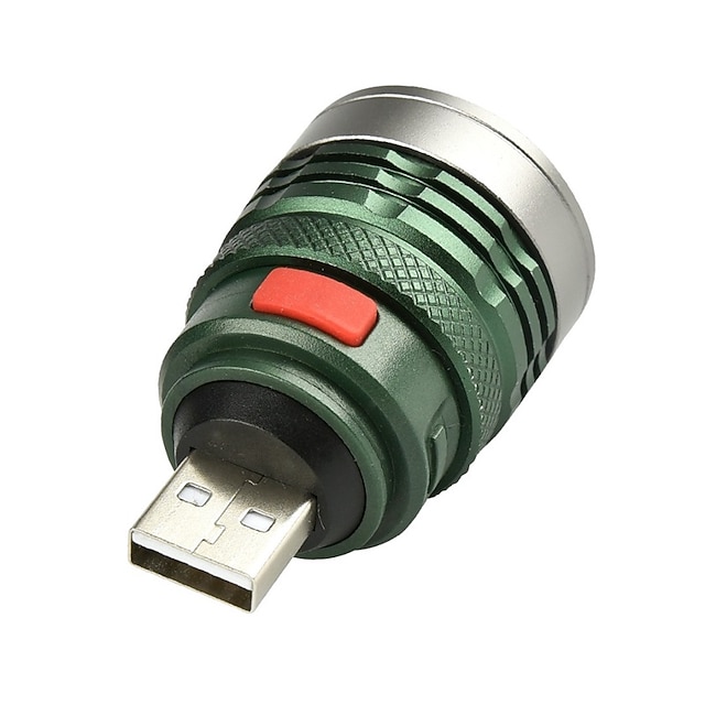 USB Tactical-Led Flashlight 3 Lighting Mode Flashlight Camping Cycling ...