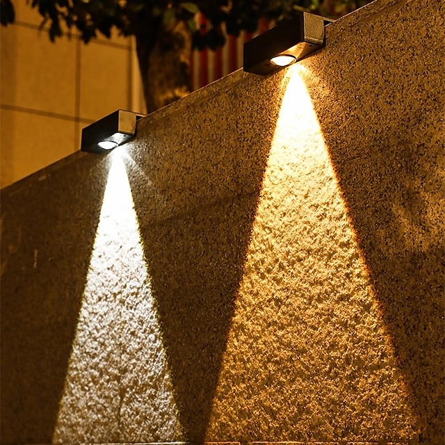 LED Solar Outdoor Lights Wall Light Fence Lights Super Bright Patio ...