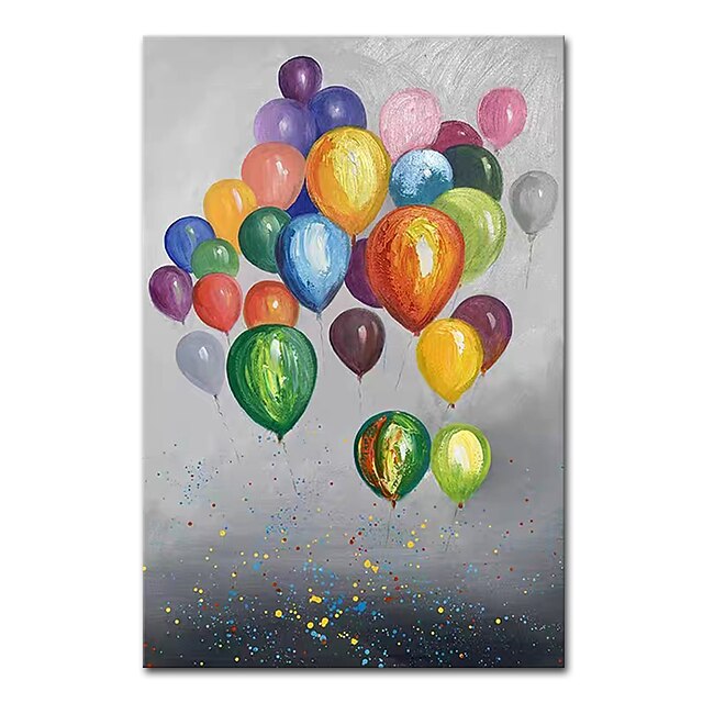 Mintura Handmade Hot Air Balloon Oil Paintings On Canvas Wall Art ...