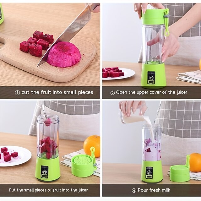 New Juicing Machine Home Portable Juicing Cup Four Leaf Mini Juicing ...