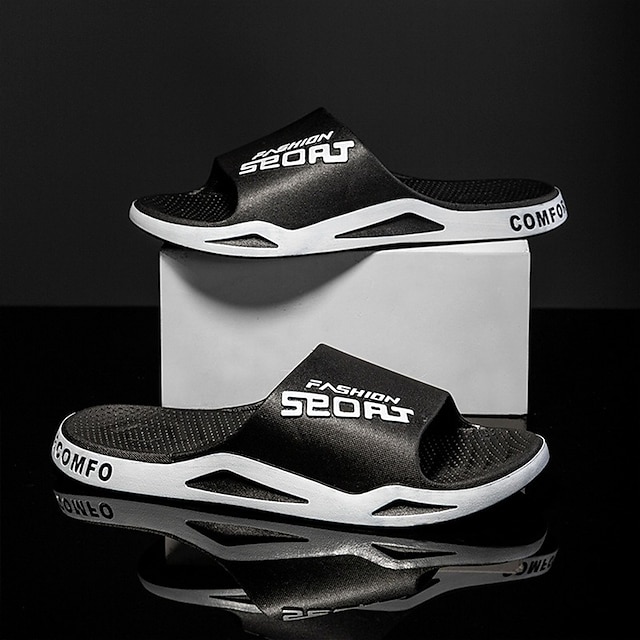 Men's Sporty Slide Sandals | Lightweight Slip-On Comfort Slippers for ...