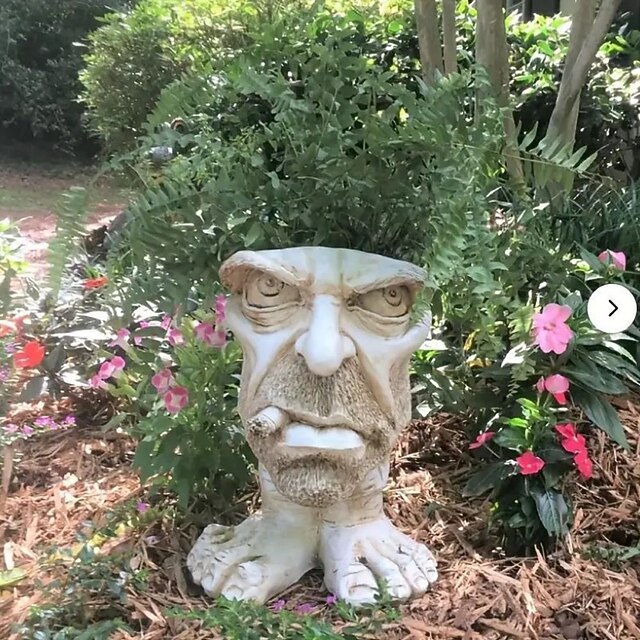 Face Planters, Muggle Head Planter Face Flower Pot Resin Garden ...