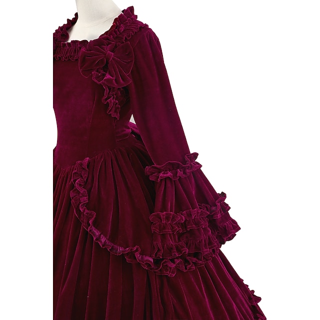 Gothic Rococo Victorian Dress Party Costume Masquerade Ruffle Sleeve ...